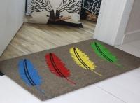 China 40*60cm Coir Coconut Entrance Matting Thickness 15mm PVC Backing for sale
