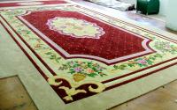 China Square Handmade Woollen Carpet Pile Height 11mm Customized Service for sale