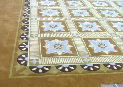 China Decorative Handmade Woollen Carpet , 100 Wool Carpet Pile Height 12mm for sale