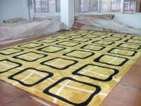 China Decorative Handmade Woollen Carpet , 100 Wool Carpet Pile Height 12mm for sale