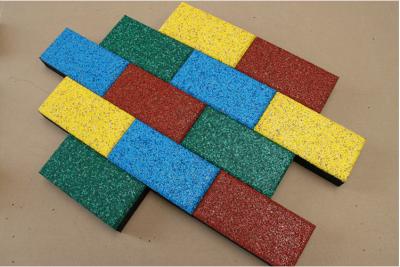 China 50*50cm Rubber Sports Flooring Thickness15-40mm Weight 3.6kg-8.4kg for sale
