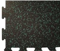 China Rinterlocking Foam Gym Mats Black SBR Particles EPDM Star Points for sale