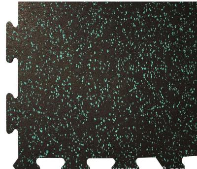 China Rinterlocking Foam Gym Mats Black SBR Particles EPDM Star Points for sale