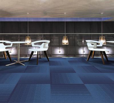 China 50*50cm Office Carpet Flooring , Polypropylene Floor Tiles With Fiber Glass for sale