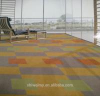 China Plush pile tile Nylon carpet&shaggy solid color carpet for office,home,hotel for sale