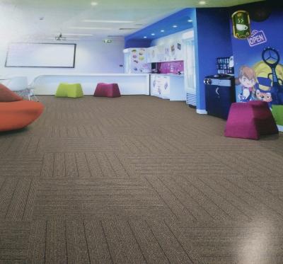 China 50x50cm Office Carpet Flooring , Nylon Carpet Tiles High Low Loop Pile for sale