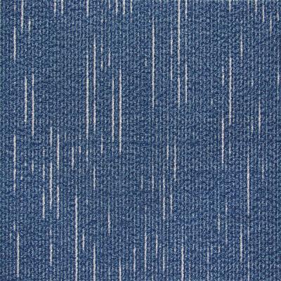 China Indoor Blue Office Floor Coverings 100% Bamboo Fiber Jacquard Style for sale
