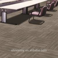 China Striped Solution dyed 1/12 gauge Invista nylon 6 carpet tile for sale
