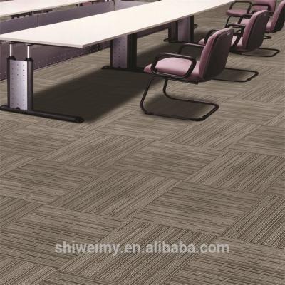 China Striped Solution dyed 1/12 gauge Invista nylon 6 carpet tile for sale