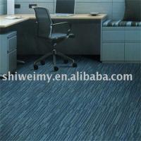 China Shaggy machine woven PP carpet tiles for office for sale