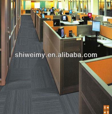 China Mixed colors stripe multi loop pile public office Nylon 6.6 carpet tile for sale
