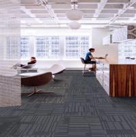 China Square Natural Woven Carpetl , 100 Nylon Carpet Tiles PVC Backing for sale