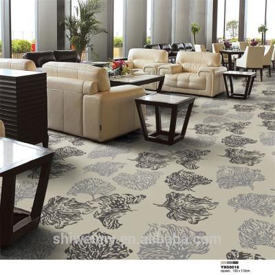 China Modern style 7*7*7 axminster gray printed lobby carpet for sale