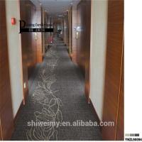 China Elegant grey white flower nylon corridor carpet ,Axminster passage carpet for sale