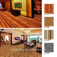 China Decorative colorful stripe drawing nylon residential carpet for sale
