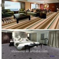 China Decorative colorful stripe drawing nylon residential carpet for sale
