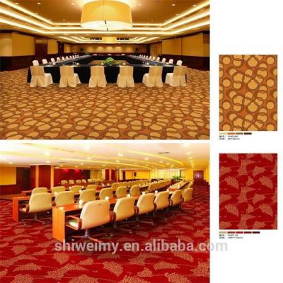 China Elegant red printed wall to wall nylon carpet for commercial for sale