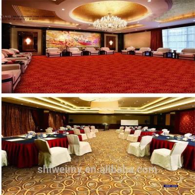 China Available design red gold printed nylon carpet for meeting room for sale