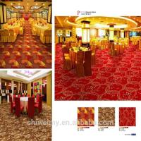 China Custom cut pile printed red nylon carpet for banquet hall for sale