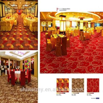 China Custom cut pile printed red nylon carpet for banquet hall for sale