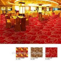 China Custom cut pile printed red nylon carpet for banquet hall for sale