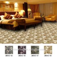 China Pastel color printed circle pattern wall to wall pp carpet for sale
