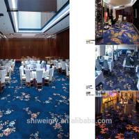 China China stock beautiful printed blue wall to wall nylon carpet for sale