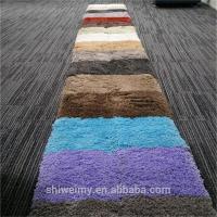 China Plain color tufted shaggy polyester area carpet for home for sale