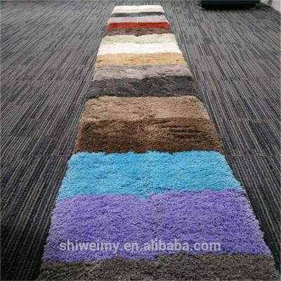 China Plain color tufted shaggy polyester area carpet for home for sale
