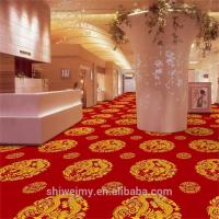 China Red color chinese gold dragon design polypropylene carpet for sale