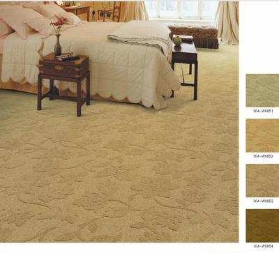 China Wool carpets, High cut low pile blend jacquard carpets from bedroom for sale