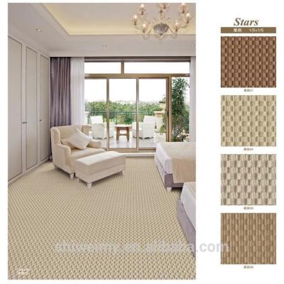 China Machine tuft striped pattern cut pile blending carpet for star hotel for sale