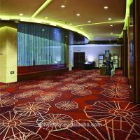 China Red Axminster commercial boardroom carpet for sale