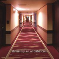 China Red wilton hotel corridor carpet in the roll for sale