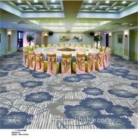 China Luxury blue flower design 80%wool 20%nylon carpet for hotel for sale