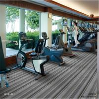 China Indoor PVC Carpet Flooring Double Stripe Level Loop Pile Plain Style for sale