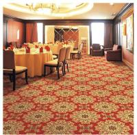 China Red Polypropylene Wilton Patterned Carpets For Hotel Banquet Hall for sale