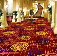 China Red Polypropylene Wilton Patterned Carpets For Hotel Banquet Hall for sale