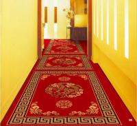 China Red Polypropylene Wilton Patterned Carpets For Hotel Banquet Hall for sale