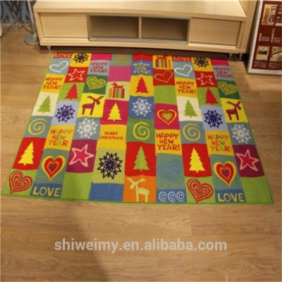 China 2016 new cartoon Christmas tree design kids play rug mat for sale