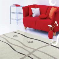 China Striped design shaggy embroidered living room polyester area rug for sale