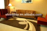 China Striped design shaggy embroidered living room polyester area rug for sale