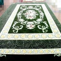China 3d Green Hand Embossed 100 Wool Carpet Rug Fire Resistance Anti - Slip Feature for sale