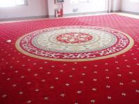 China Red Handcrafted Wool Rugs Jacquard Style Customized Size Various Color for sale