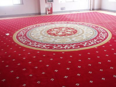 China Red Handcrafted Wool Rugs Jacquard Style Customized Size Various Color for sale