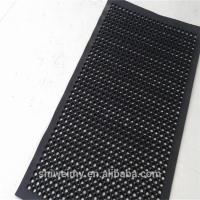 China Anti-slip black rubber hole floor mat for sale