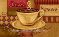 China Printed hot coffee pattern anti-fatigue kitchen mat with NBR foam for sale