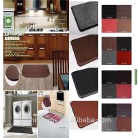 China Black Grid pattern pu anti fatigue mat with NBR foam for sale