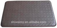China Black Grid pattern pu anti fatigue mat with NBR foam for sale
