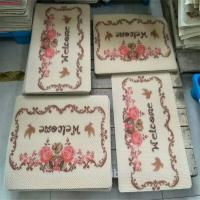 China Anti-slip plastic pvc printed door mat for sale